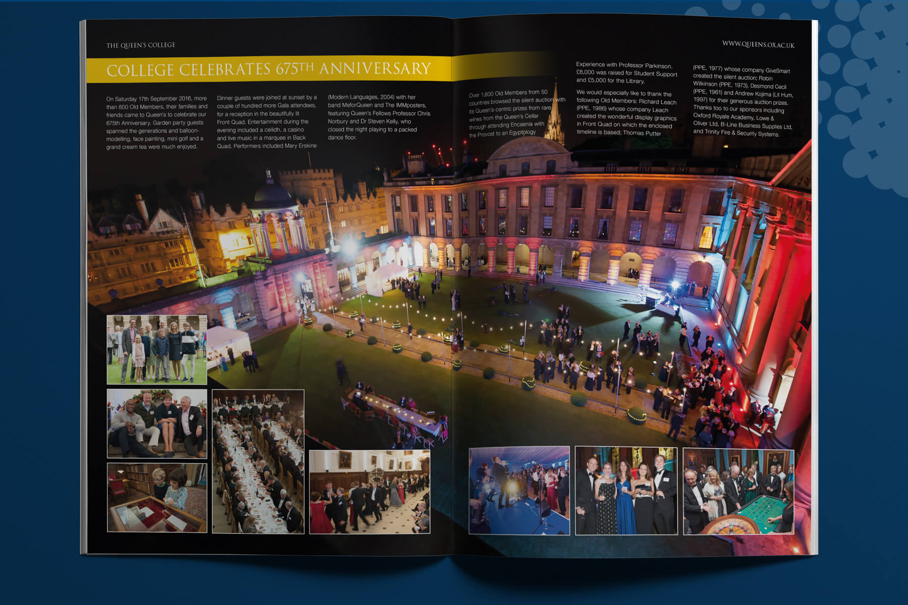 Newsletter Design – The Queen's College Oxford | Holywell Press